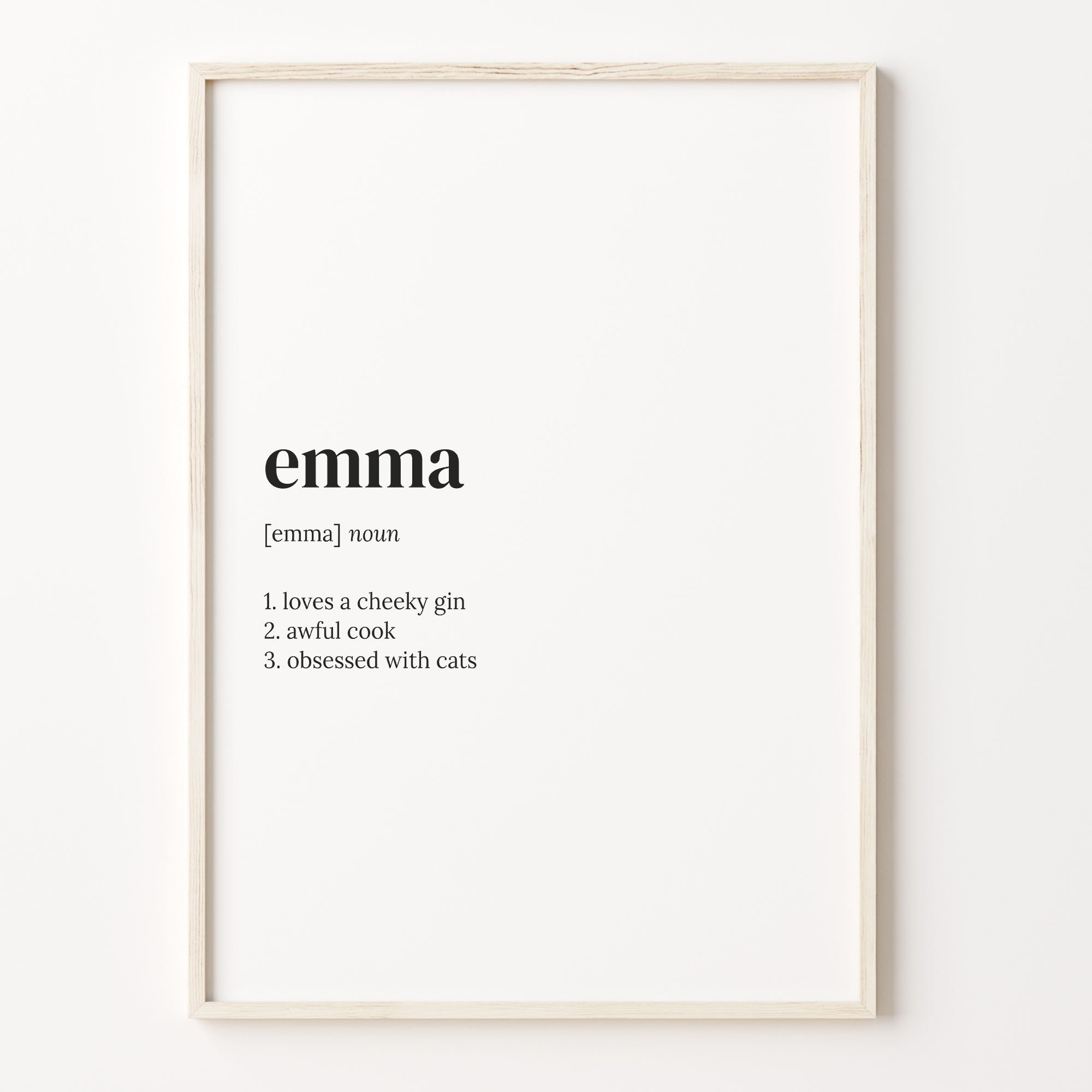 Personalised Name Definition Print , Gifts Ideas Presents for Mum Dad ...