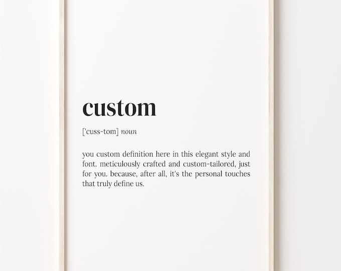 Custom Definition Print,custom Word Art,custom Word Definition ...