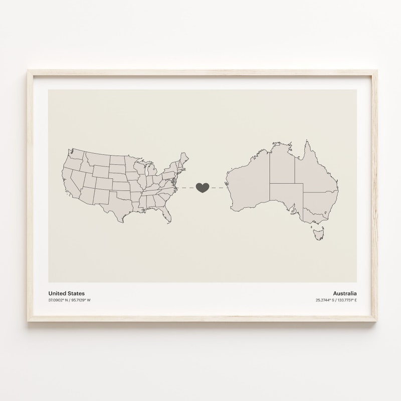 Australia Map States - Etsy
