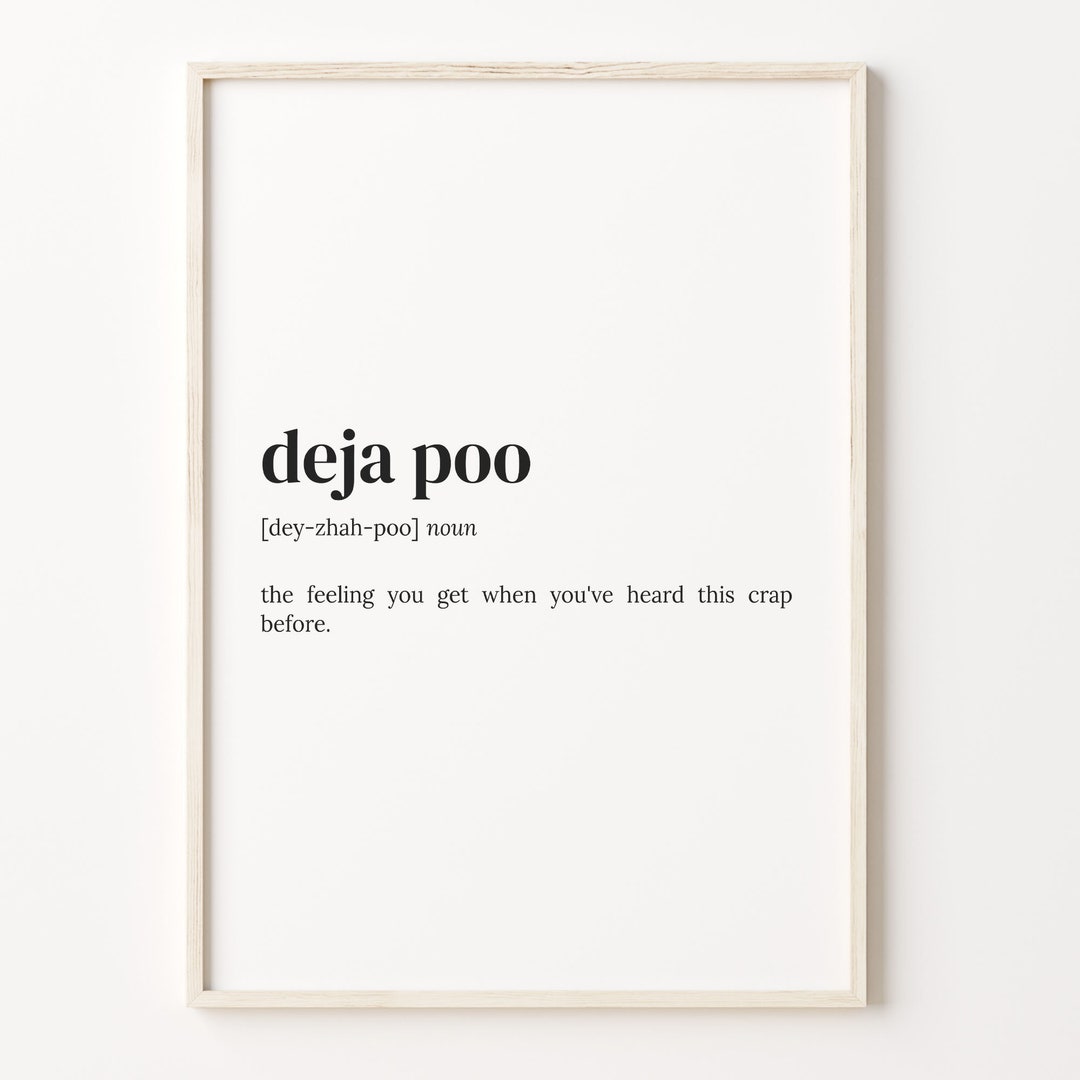 Deja Poo Definition Print: Funny Coworker Gift - Etsy