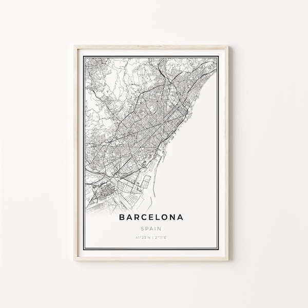 Framed Barcelona Art - Etsy