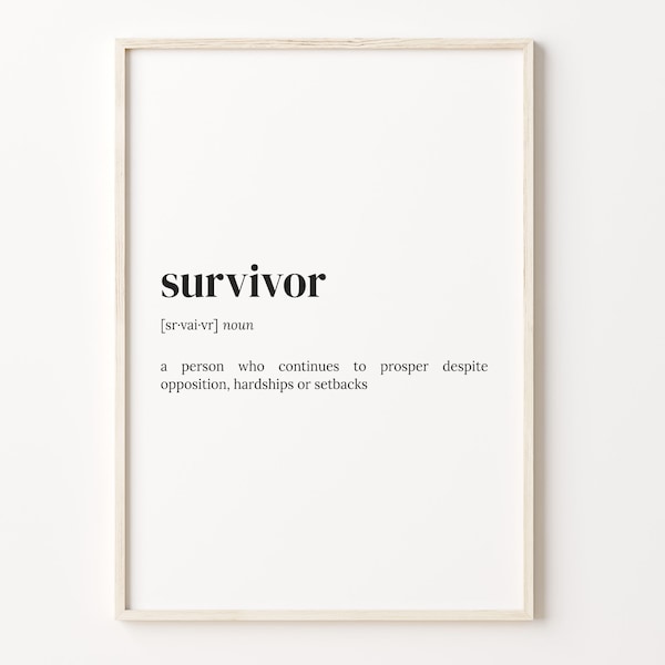 Survivor Wall Art - Etsy
