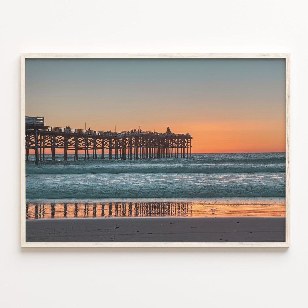 Mission Beach San Diego Colorful Poster Print, Mission Beach San Diego ...