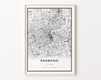 Shanghai Map Print, Shanghai Map Download, City Map Shanghai, Shanghai ...