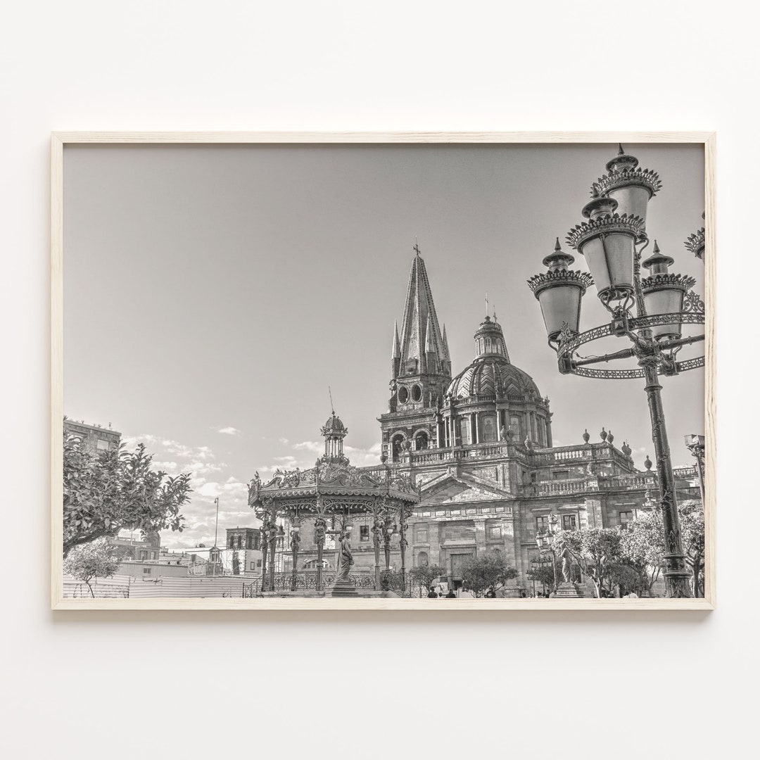 Jalisco Matted Poster Print Horizontal, Jalisco Black and White Wall ...