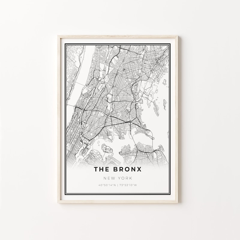 Bronx Map - Etsy