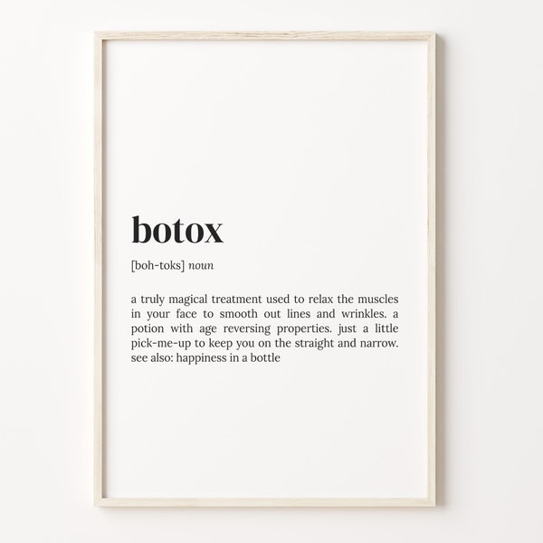 Funny Botox Poster - Etsy