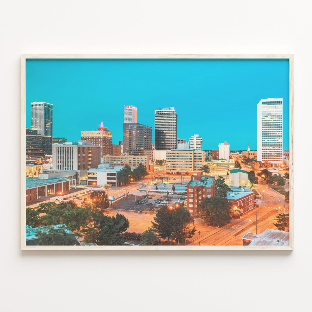 Tulsa Colorful Poster Print, Tulsa Photo Wall Art, Tulsa Wall Decor ...