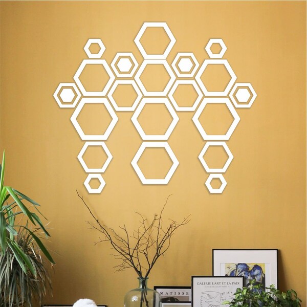 Hexagon Wall Decal - Etsy