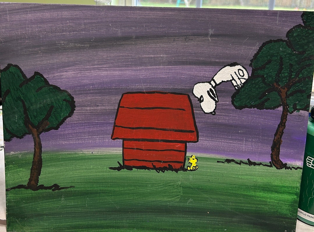Painting Landscape, Snoopy, Abstract Art - Etsy