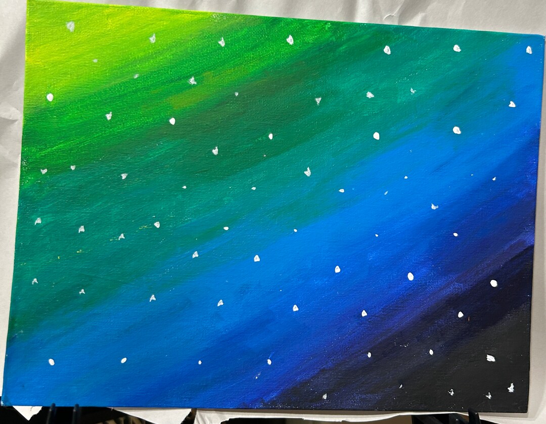 MIDNIGHT ABSTRACT 9x12 - Etsy