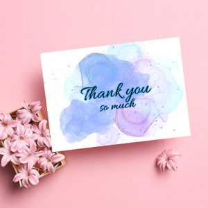 Thank You so Much Card, Beautiful Printable Thank You so Much, Greeting Card, Instant Download ...
