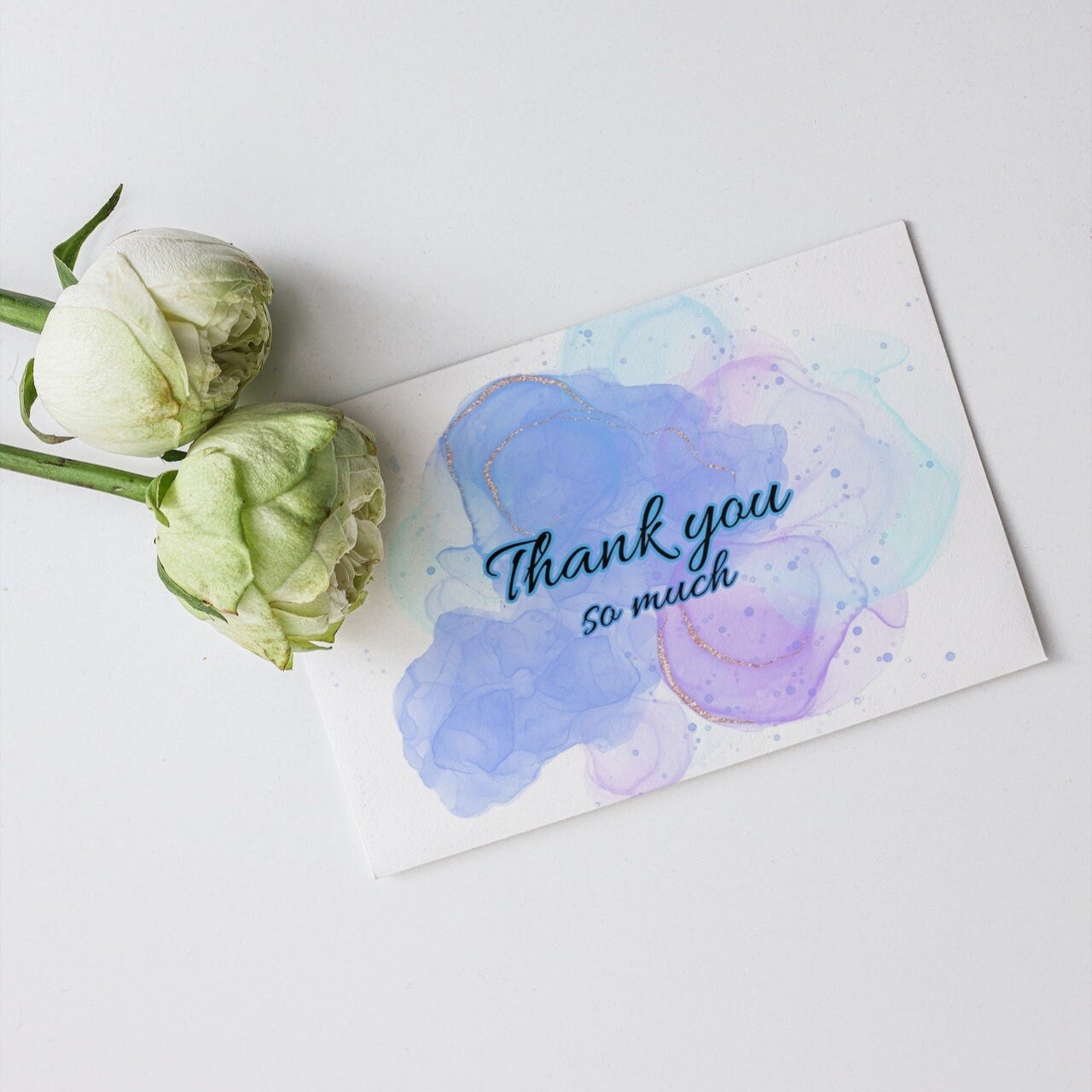 Thank You so Much Card, Beautiful Printable Thank You so Much, Greeting Card, Instant Download ...