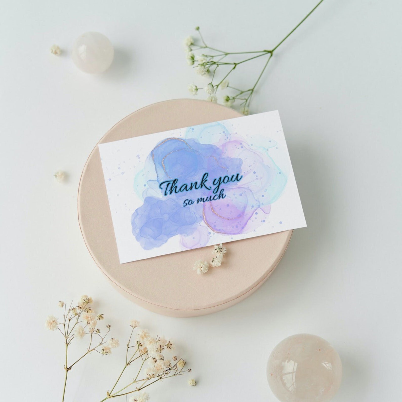 Thank You so Much Card, Beautiful Printable Thank You so Much, Greeting Card, Instant Download ...