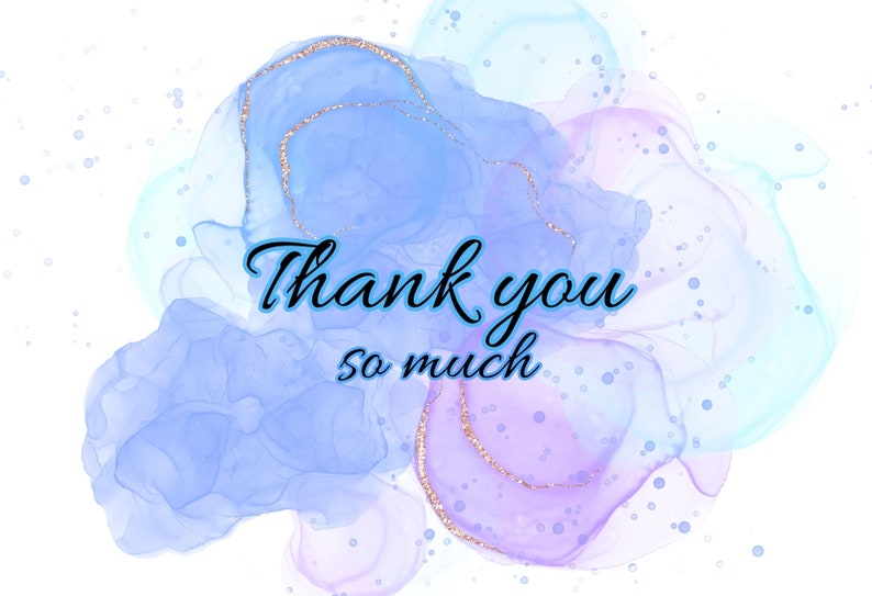 Thank You so Much Card, Beautiful Printable Thank You so Much, Greeting Card, Instant Download ...