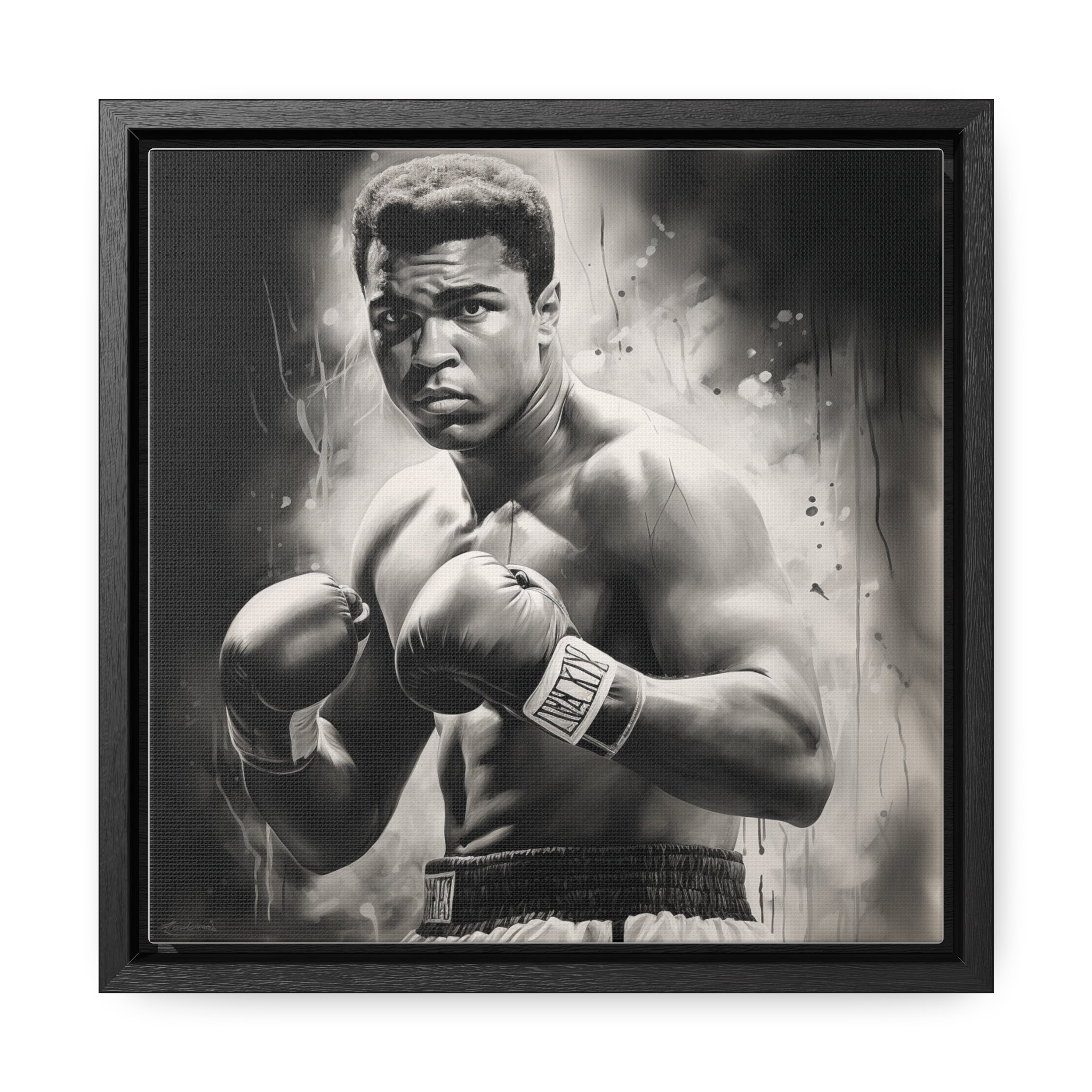 Champion's Canvas: Muhammad Ali Inspired Art Canvas Square Frame - Etsy