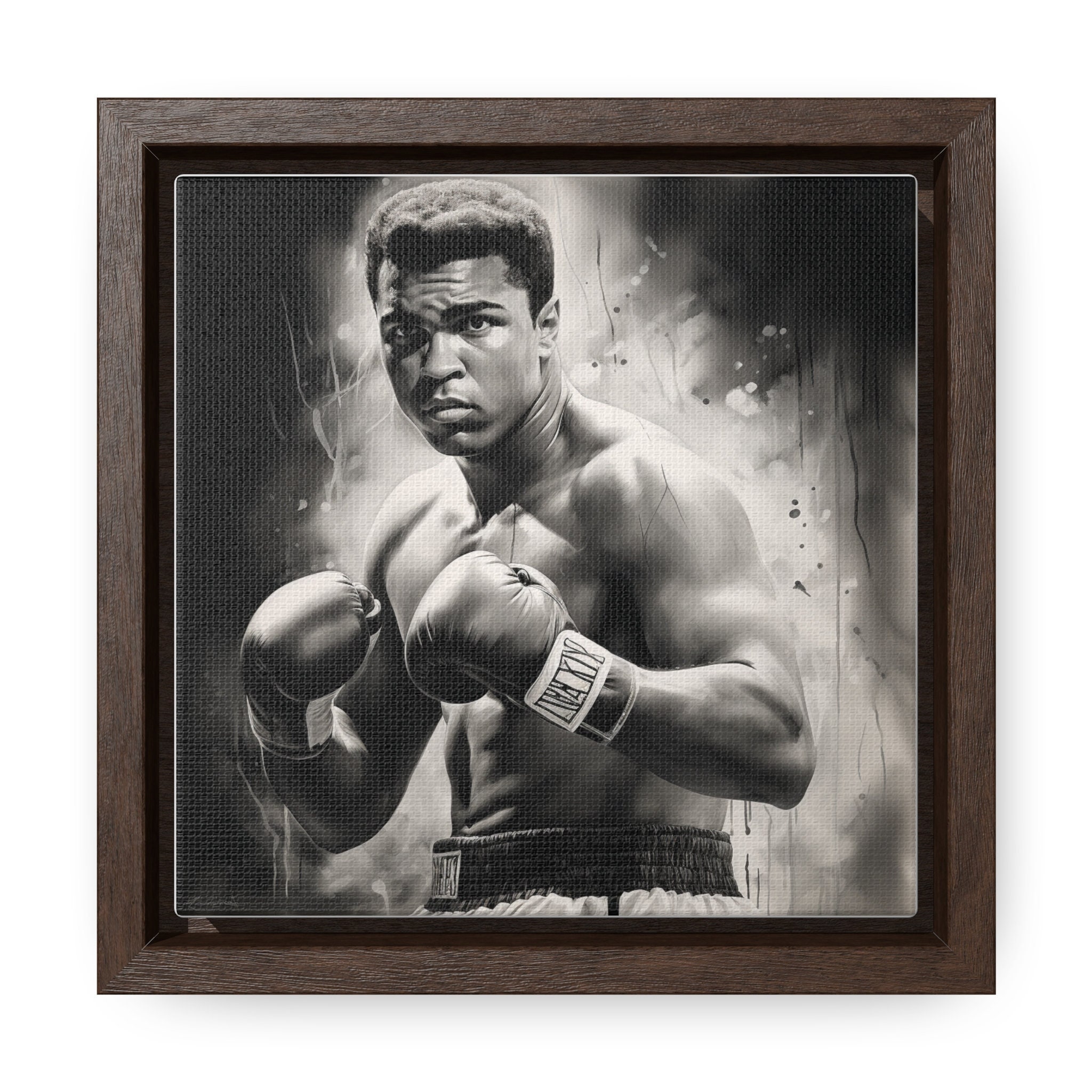 Champion's Canvas: Muhammad Ali Inspired Art Canvas Square Frame - Etsy