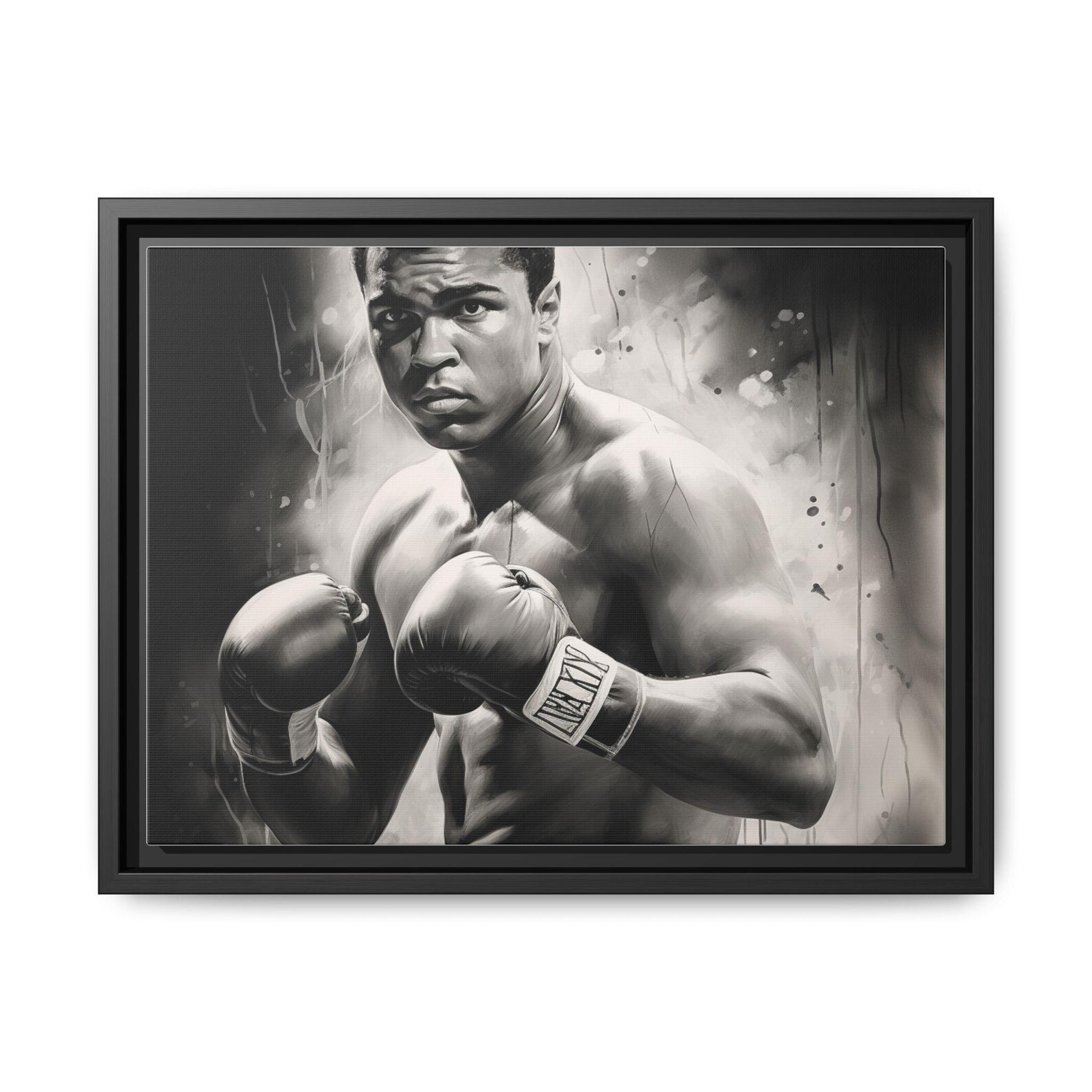 Champion's Canvas: Muhammad Ali Inspired Art Canvas Square Frame - Etsy
