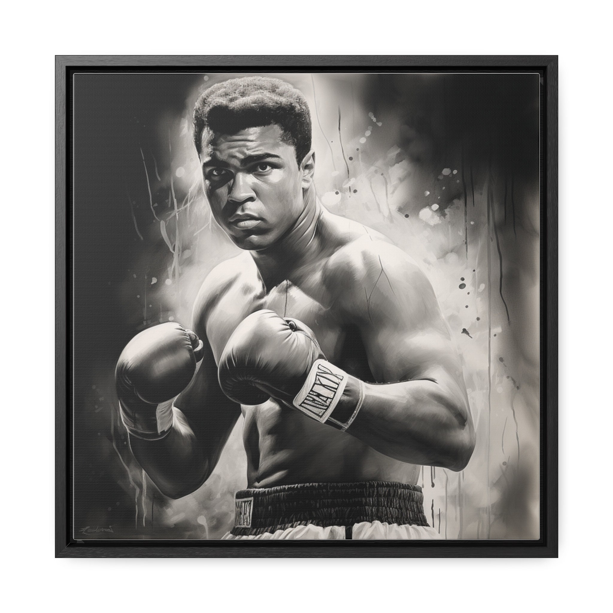 Champion's Canvas: Muhammad Ali Inspired Art Canvas Square Frame - Etsy