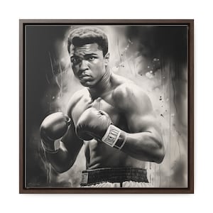 Champion's Canvas: Muhammad Ali Inspired Art Canvas Square Frame - Etsy