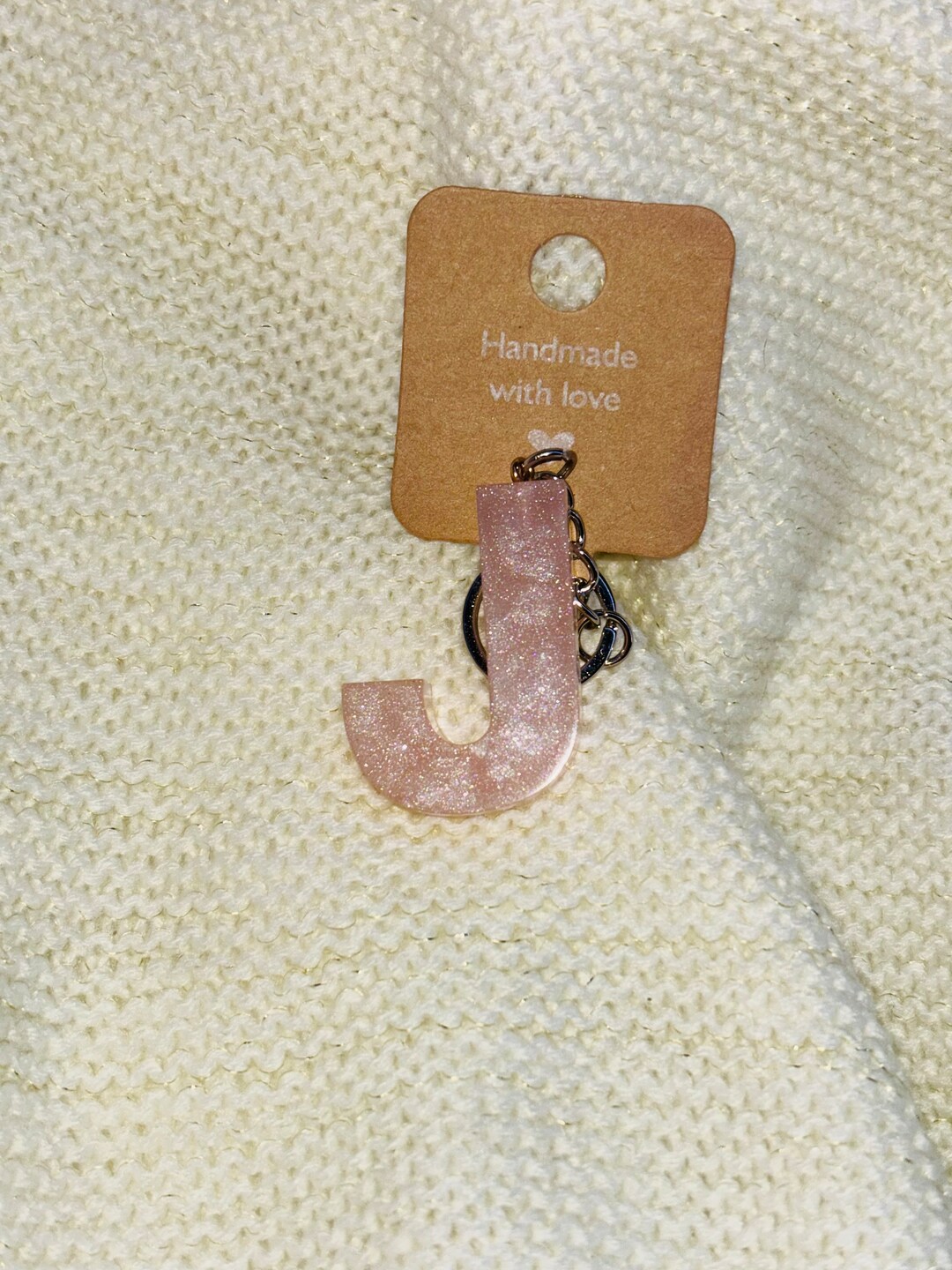 Candy Pink Letter J Keyring - Etsy