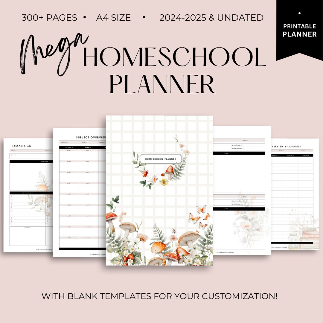 2024 2025 Homeschool Planner Printable Charlotte Mason Inspired Dated ...