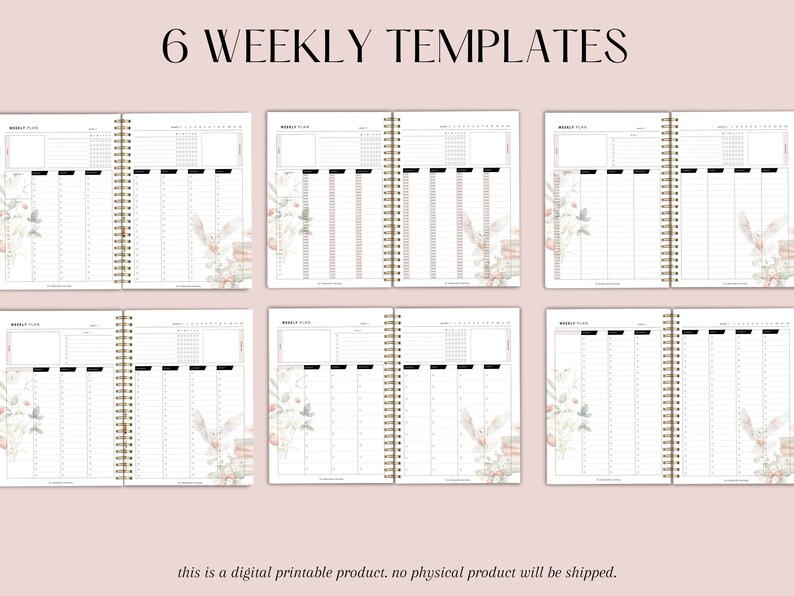 HOMESCHOOL PLANNER Printable Weekly Templates + Covers in A4 Size - Etsy