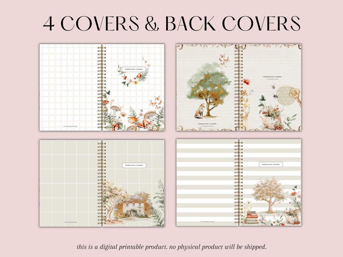 HOMESCHOOL PLANNER Printable Weekly Templates + Covers in A4 Size - Etsy