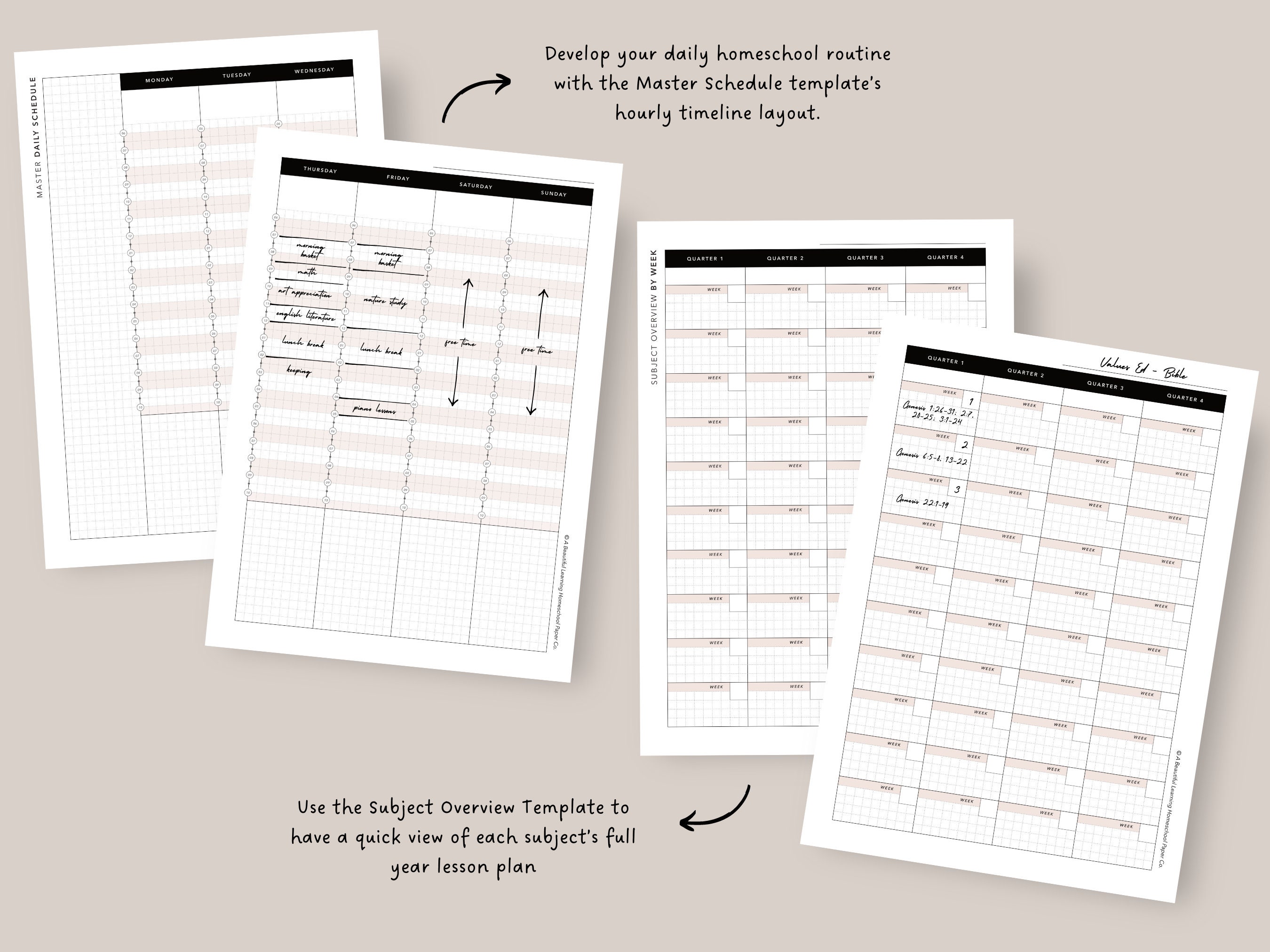 2025 2026 Homeschool Planner Printable - Wild Blooms | Charlotte Mason ...