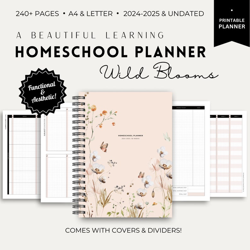2024 2025 Homeschool Planner Printable Wild Blooms Charlotte Mason ...