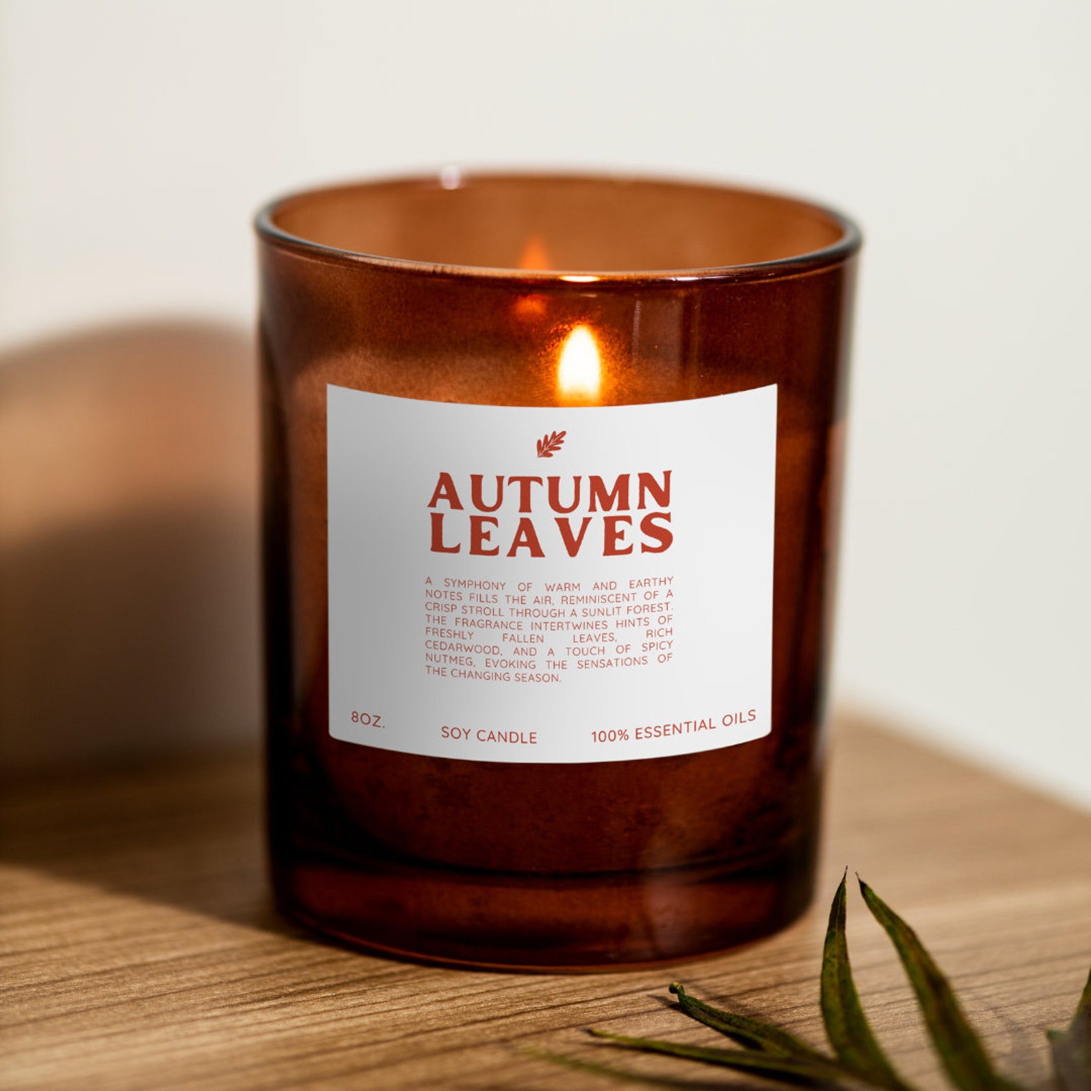 Fall Candle Label Template, Autumn Candle Label, Canva Editable ...