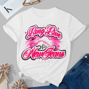 NEWJEANS 90s Airbrush T-shirt / K-pop Minji Hanni Danielle Haerin Hyein ...