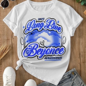 Long Live BEYONCE 2023 Renaissance World Tour 90s Airbrush T-shirt ...