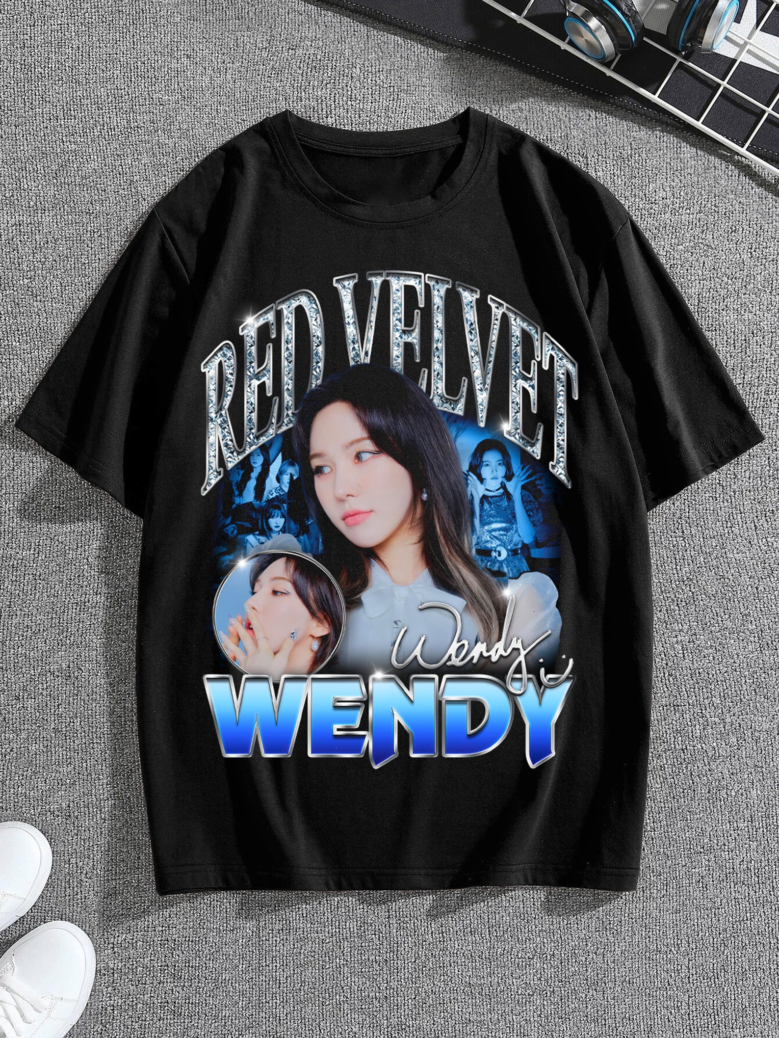 WENDY Red Velvet Rap Tee T-shirt / Irene Seulgi Joy Yeri 90s K-pop SM ...