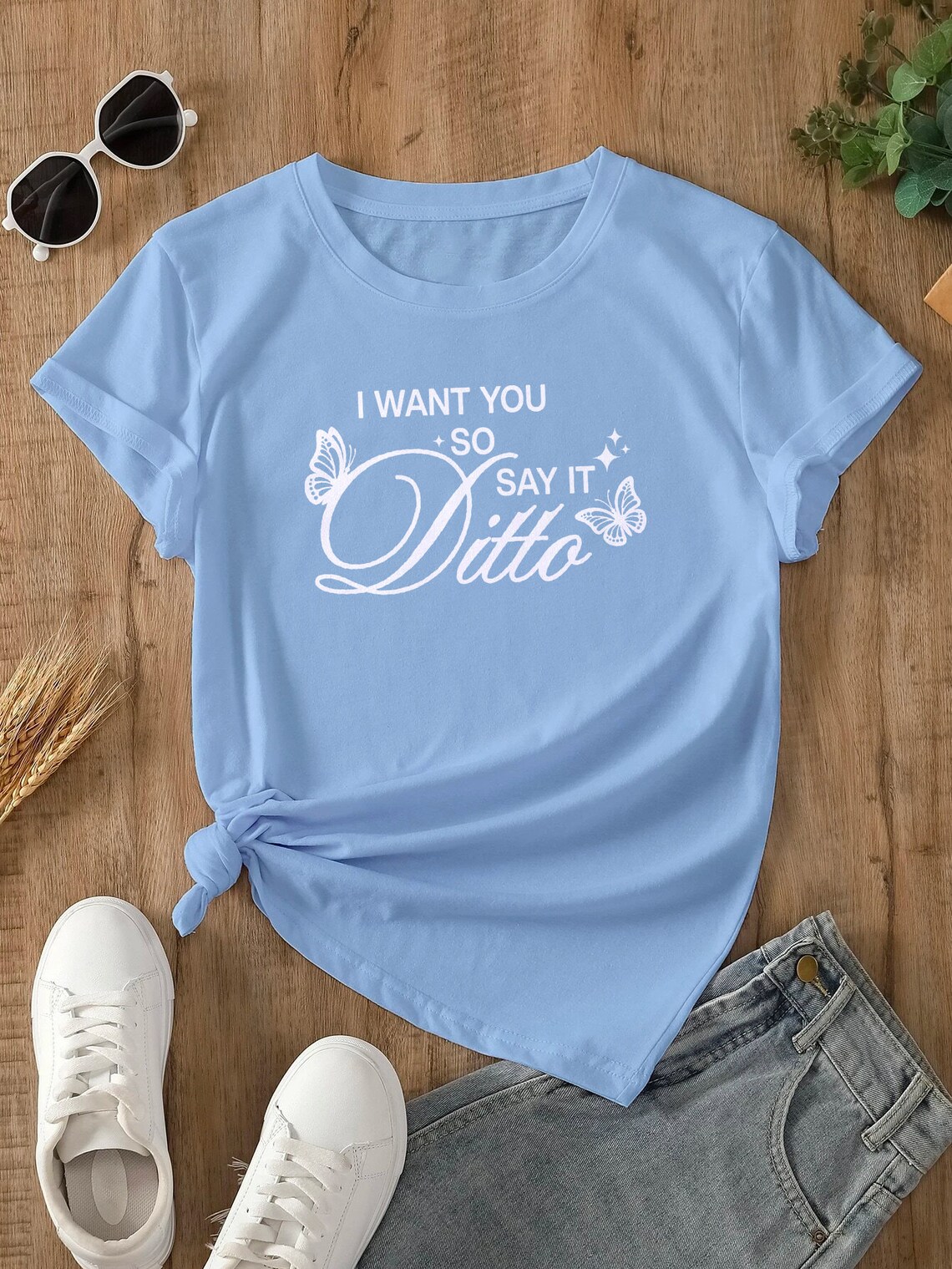 Newjeans DITTO Lyric T-shirt / K-pop Hanni Minji Danielle Haerin Hyein ...