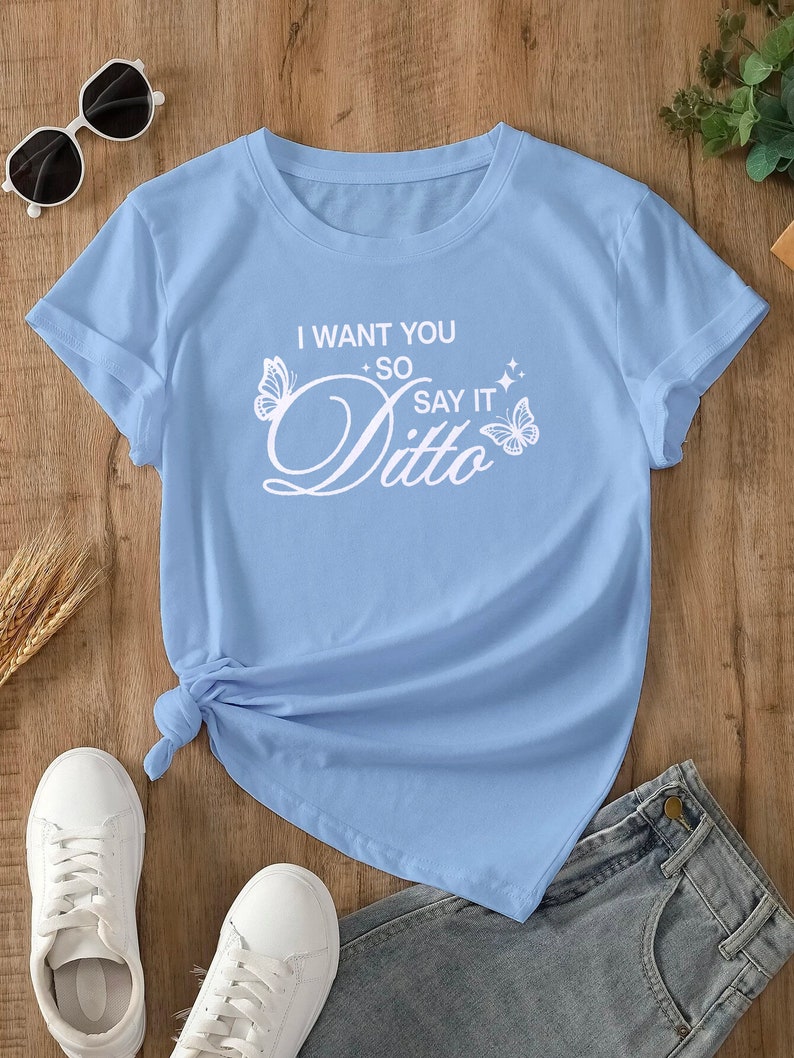 Newjeans DITTO Lyric T-shirt / K-pop Hanni Minji Danielle Haerin Hyein ...