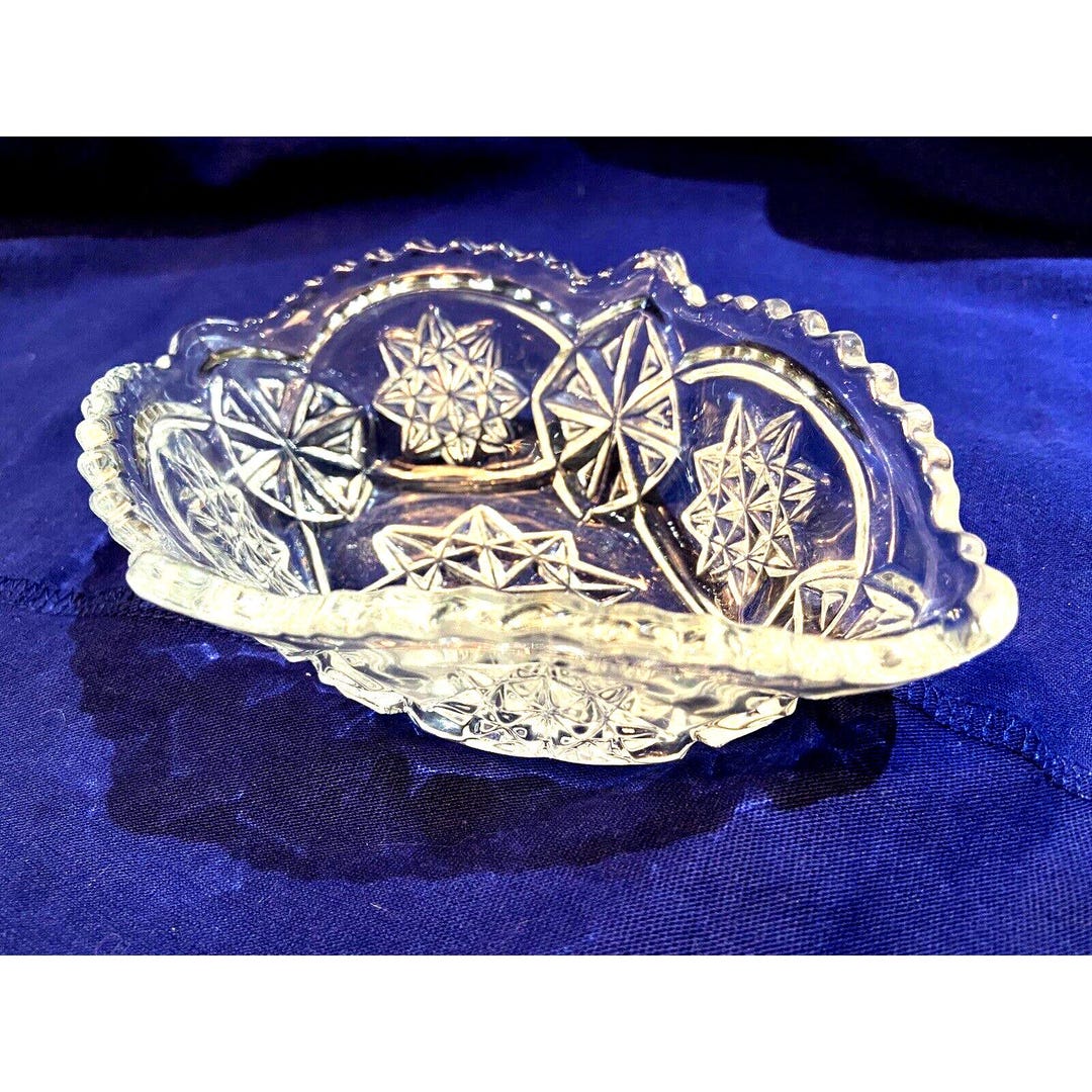 Vintage UK 1960s Saw Tooth Glass Diamond Shaped Bowl/candy Dish - Etsy