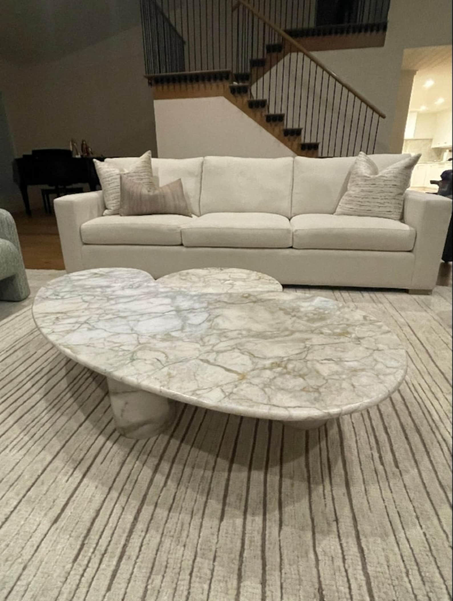 Calacatta Monet Marble Coffee Table, Custom Order Coffee Table, Marble ...