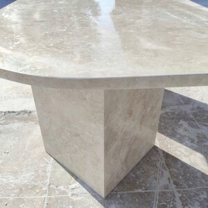 Travertine Marble Table, Custom Order Coffee Table, Natural Stone, Hand ...