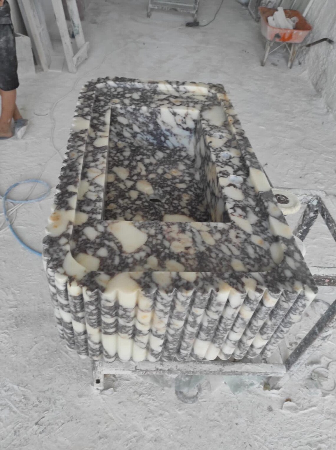 Calacatta Violet Marble Sink Wall Mounted Marble Sink Custom - Etsy