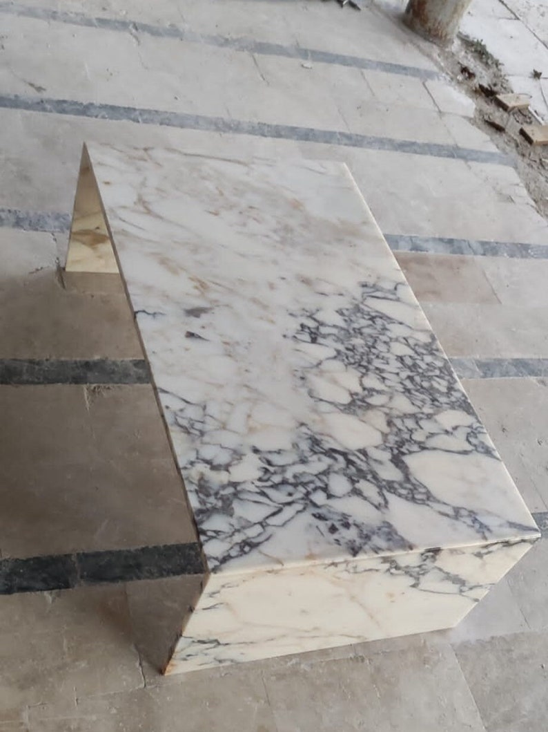 Calacatta Viola Marble Coffee Table, Custom Order Coffee Table, Natural ...