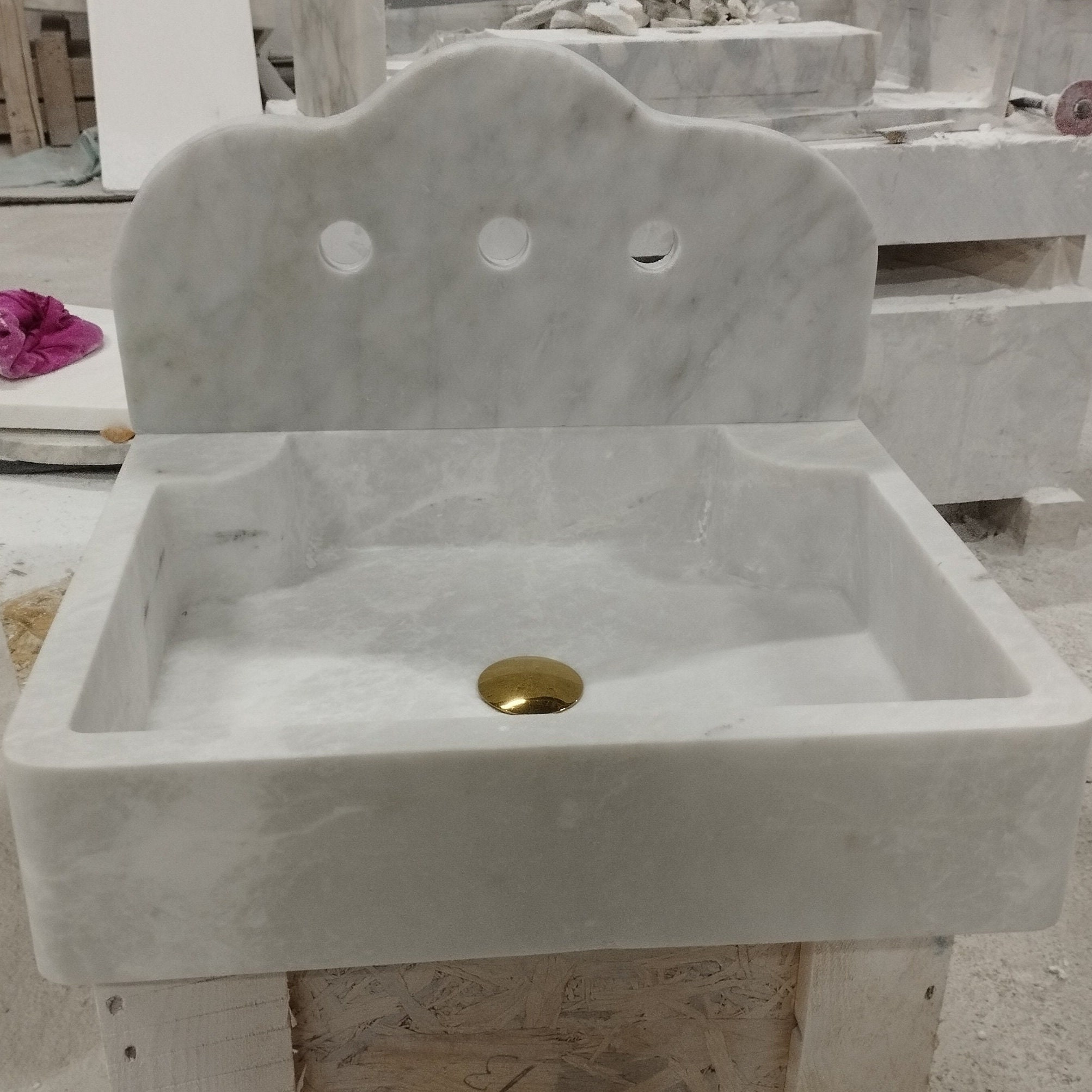 Carrara Marble Sink Custom Order Marble Vanity Wall Mounted - Etsy