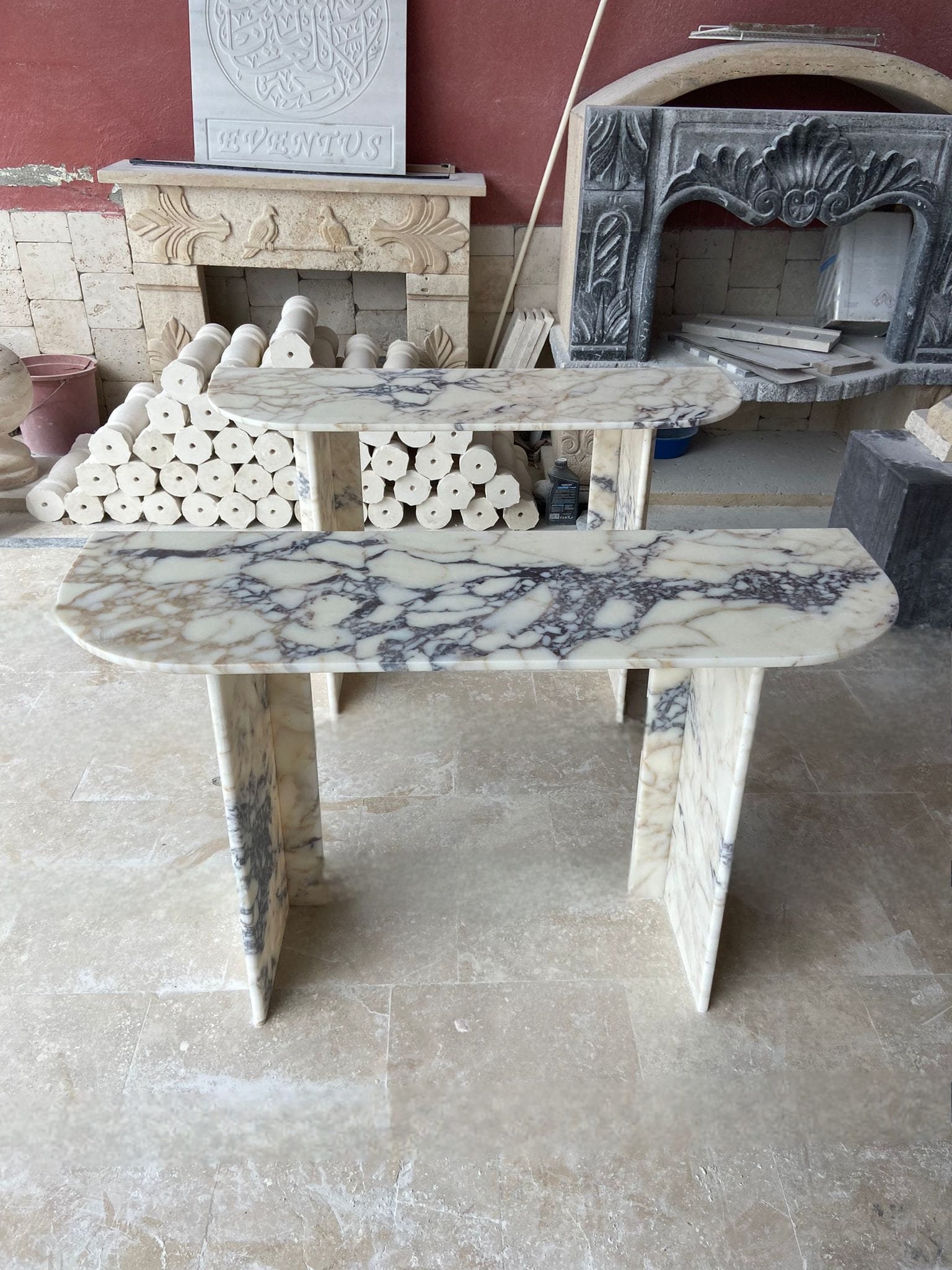 Calacatta Viola Marble Coffee Table, Custom Order Coffee Table, Natural ...