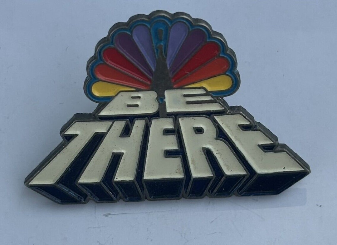 1980s NBC Television be There Peacock Lapel Pin, TV Advertising ...