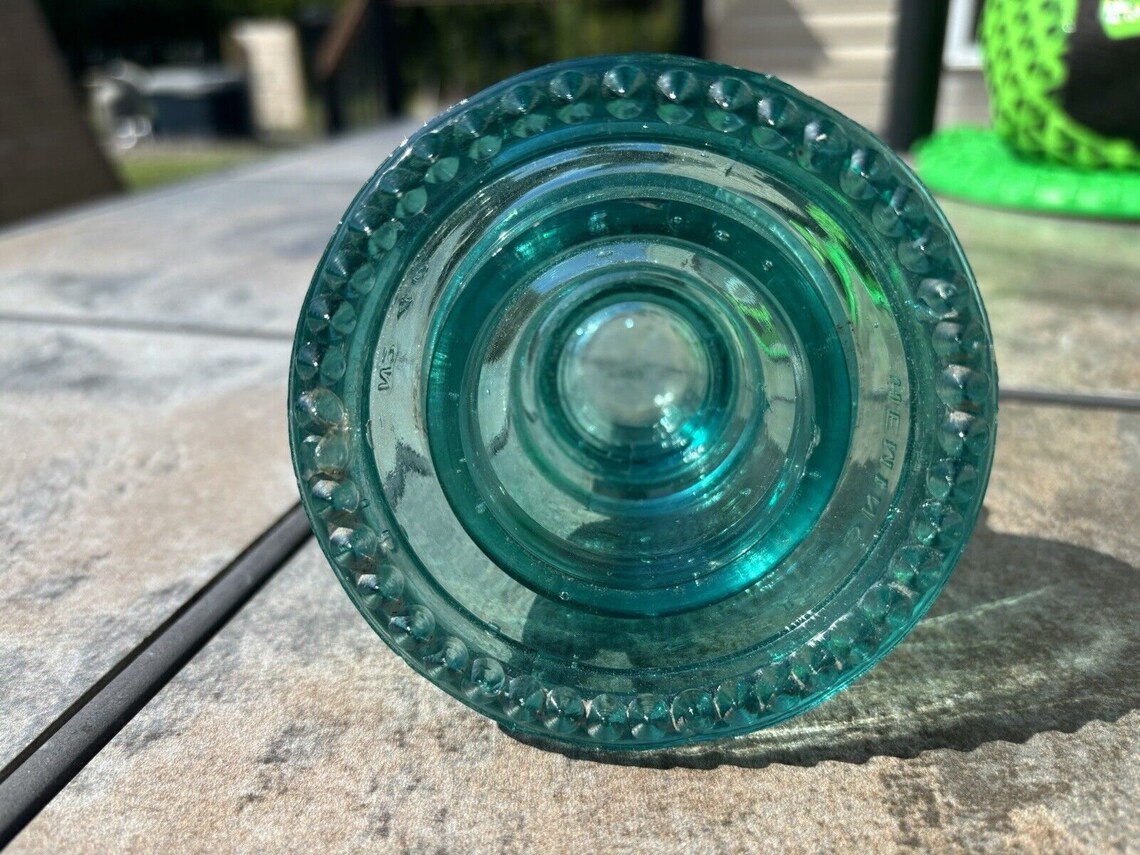 Hemingray 40 Glass Insulator Aqua Made in USA Vintage Telegraph ...