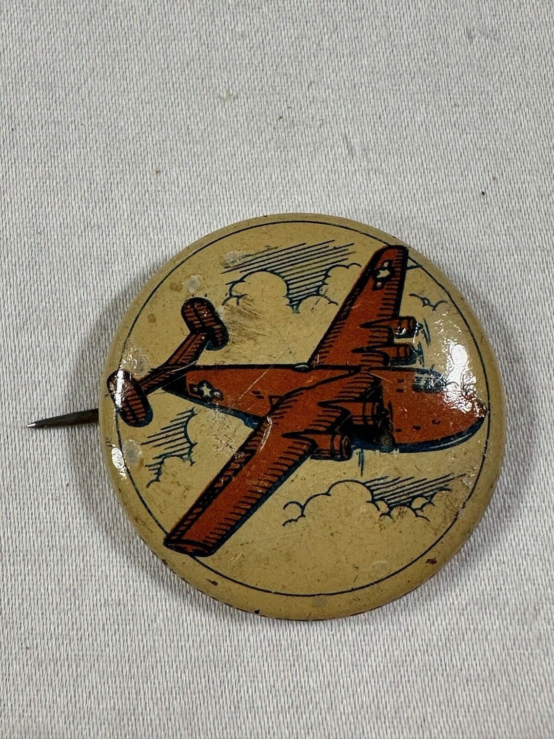 1943 Kellogg's Pep Military Airplane Pin P243 Consolidated PB2Y-3 ...
