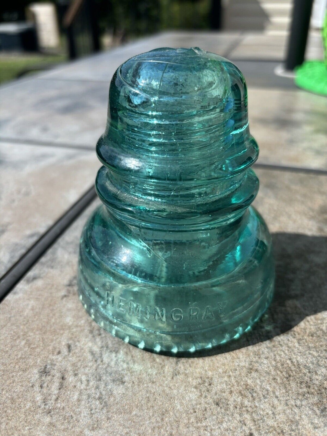 Hemingray 40 Glass Insulator Aqua Made in USA Vintage Telegraph ...