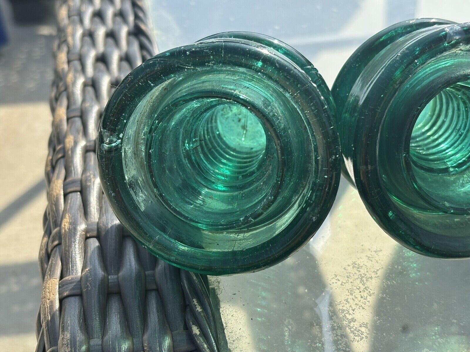 1900 Brookfield Glass Telegraph Railroad Squared 00 Insulator Lot No ...