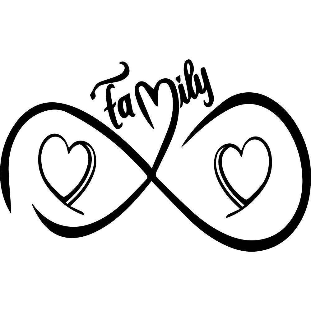 Family Infinity Symbol With Heart-shaped Photo Frames | Printable ...
