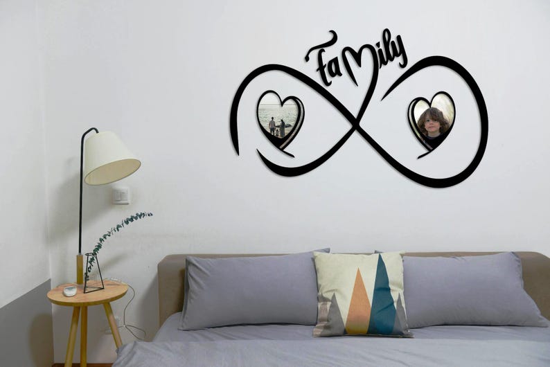 Family Infinity Symbol With Heart-shaped Photo Frames | Printable ...